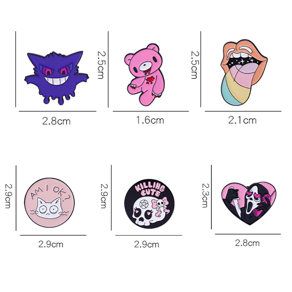 Funny Halloween Pins for Backpacks Aesthetic- Cute Ghost Enamel Pins Bulk for Hats-Kawaii Skeleton Brooch Pins