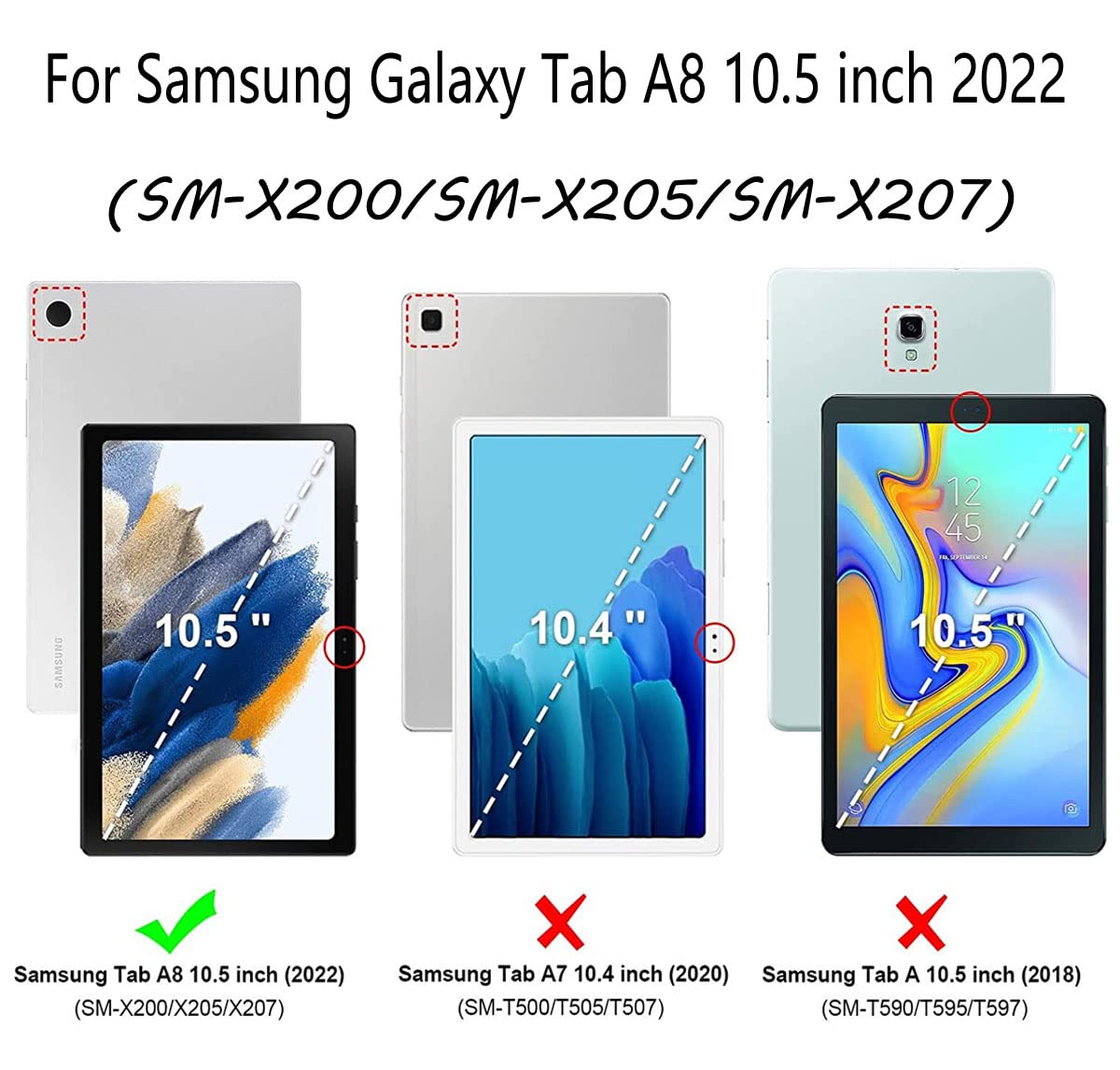 Nannxiebky Samsung Galaxy Tab A8 Case 10.5 Inch 2022, Multi-Viewing Angle Folio Stand Case with Auto Sleep Wake Feature for Galaxy A8 Tablet 2022 Model SM-X200/X205/X207, 02 Purple Butterfly