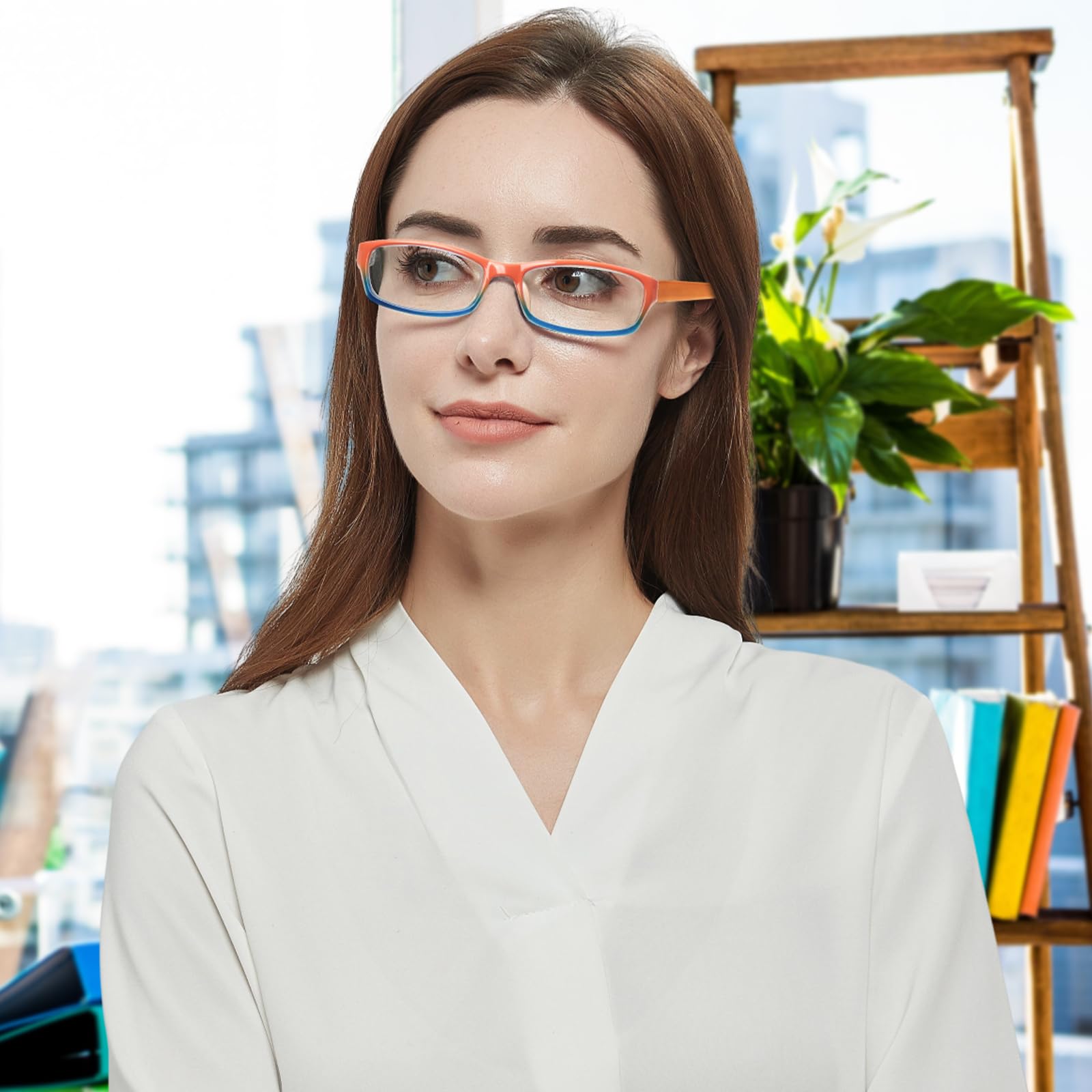 Kerecsen Reading Glasses 5 Pairs Fashion Ladies Readers Spring Hinge with Pattern Print Eyeglasses for Women (Mix Color -2, 2.00)