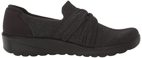 BZees Womens Glimmer Slip-On Black Shimmer 11 M