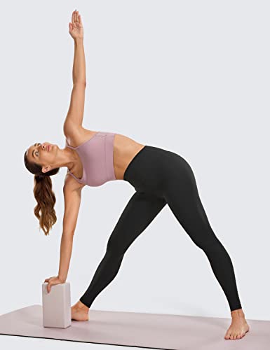 CRZ YOGA Butterluxe Womens Workout Leggings 26.5''- Full Length High Waisted Yoga Pants Buttery Soft Athletic Gym Lounge Black Medium