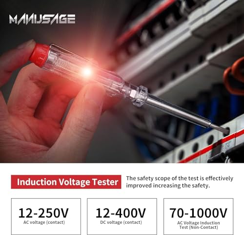 Manusage 1000V Insulated Electrician Screwdriver Set, 8-Pieces CR-V Magnetic Phillips Slotted Screwdriver Compatible with Tesla model 3 model y Cybertruck Charging stations