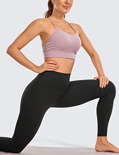 CRZ YOGA Butterluxe Womens Workout Leggings 26.5''- Full Length High Waisted Yoga Pants Buttery Soft Athletic Gym Lounge Black Medium