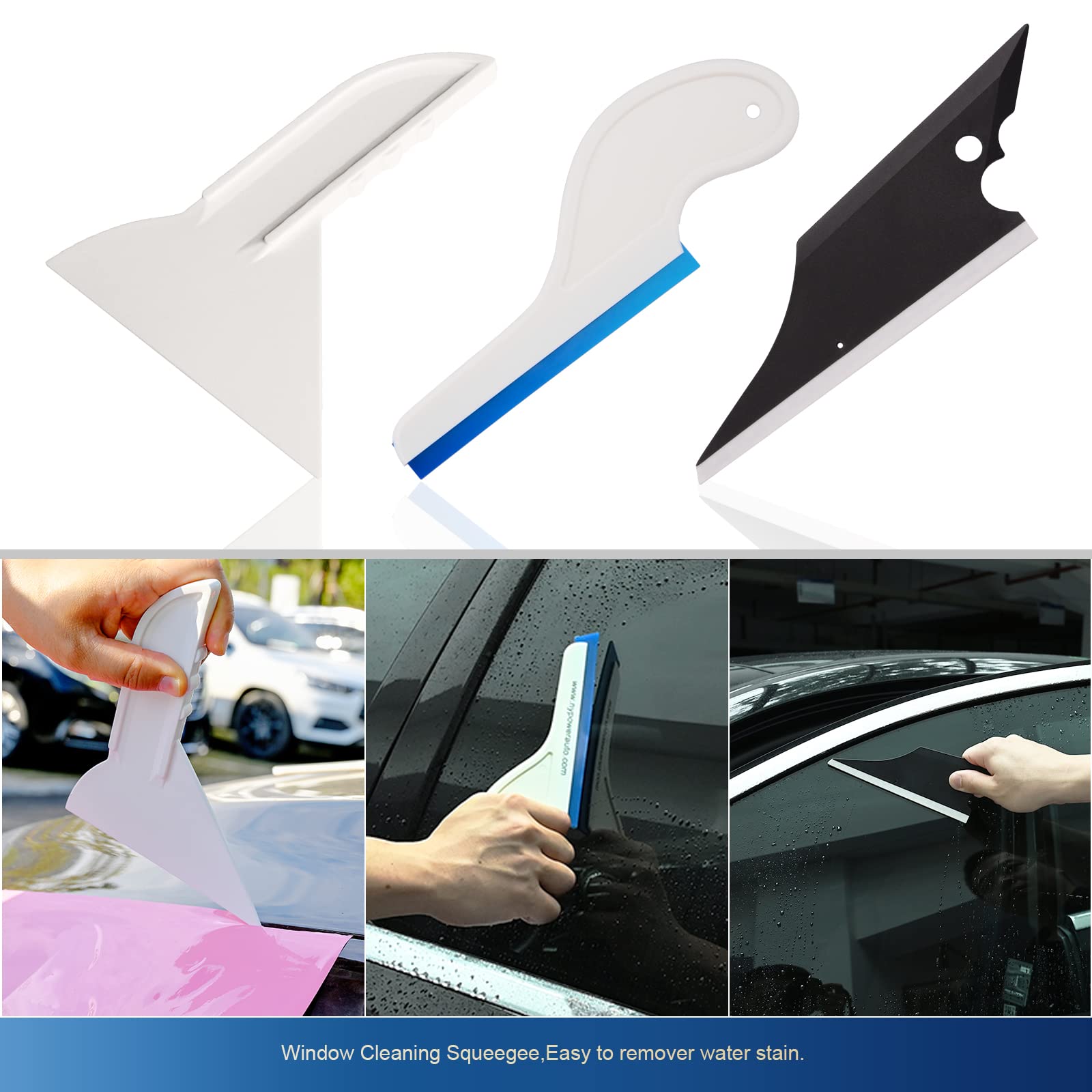 EHDIS Pro Vinyl Wraps Applicator Tool Window Tint Kit for Car Wrapping with Tool Pouch, Tinting Squeegee, Working Gloves,Wrap Stick,Plastic Scraper, Magnet Holder,Film Cutter