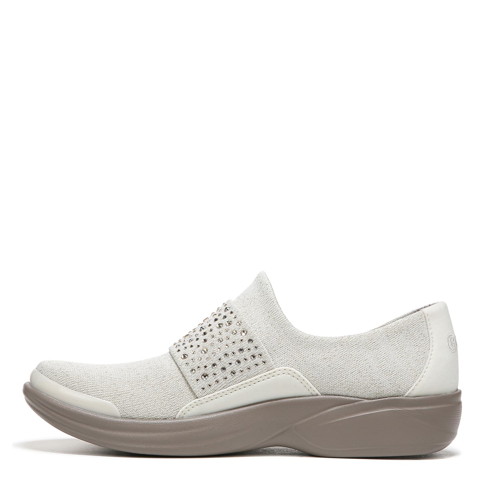 BZees Women's Pizazz Slip-On Loafer, Eggnog Sparkle, 9