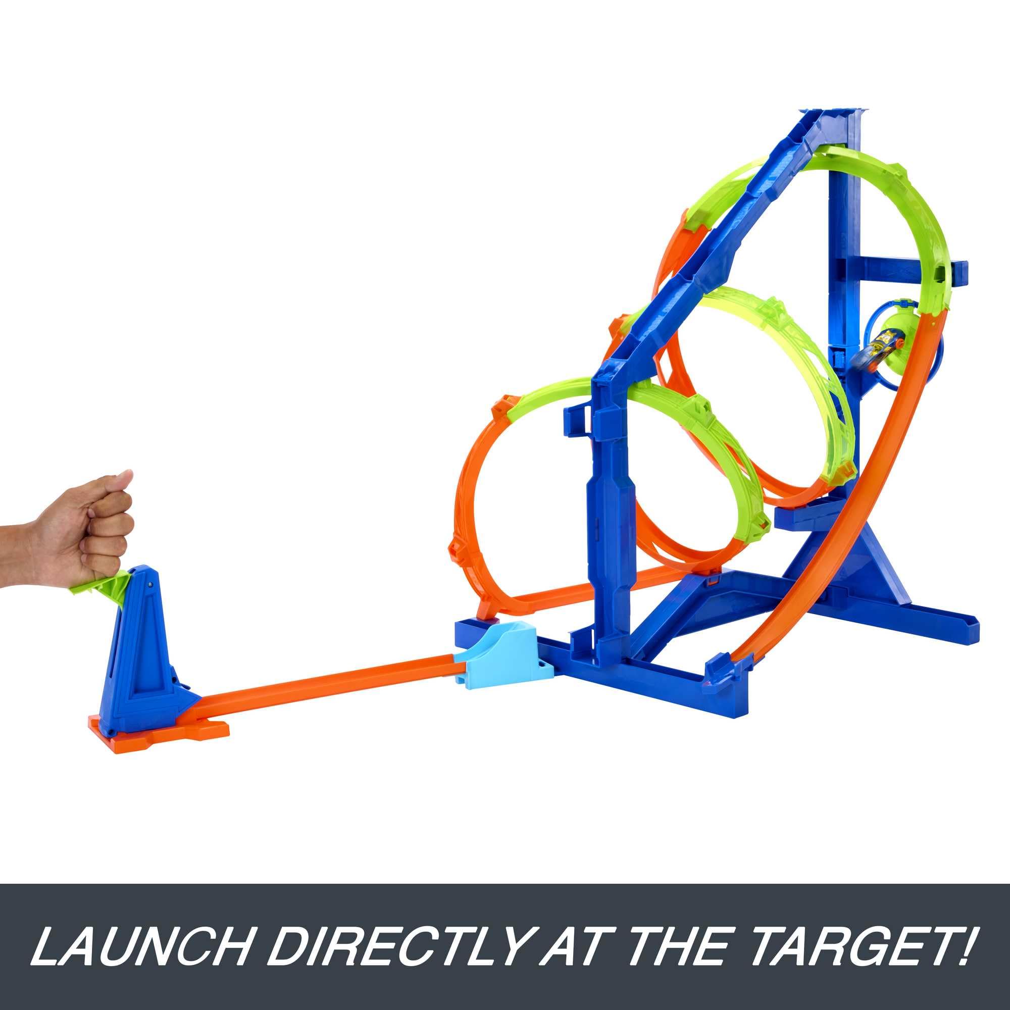 Hot Wheels Toy Car Track Set Corkscrew Twist Kit with 1:64 Scale Car, 2 Ways to Play, Connects to Other Tracks