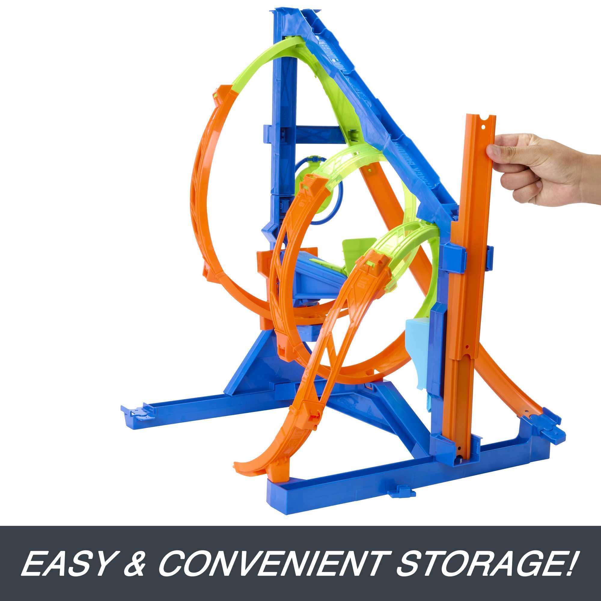 Hot Wheels Toy Car Track Set Corkscrew Twist Kit with 1:64 Scale Car, 2 Ways to Play, Connects to Other Tracks