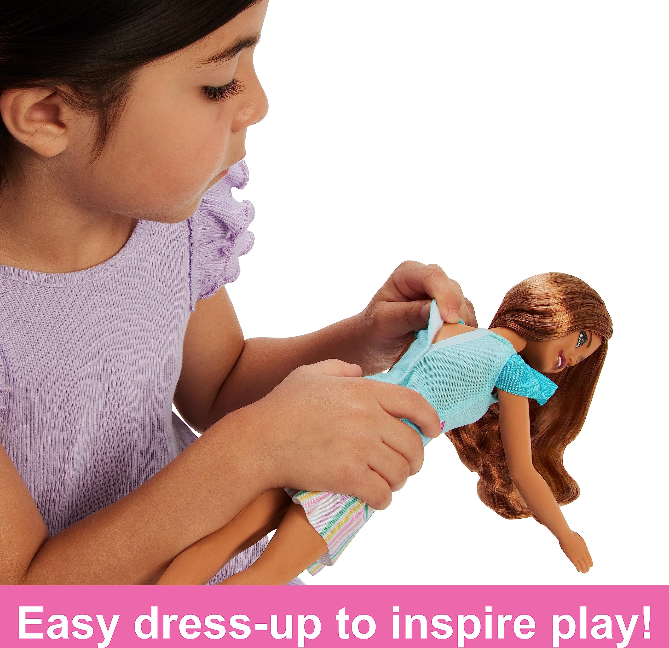Barbie: My First Preschool Doll, Teresa with 13.5-inch Soft Posable Body & Brown Hair, Plush Bunny & Accessories