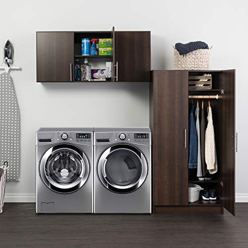 Prepac Elite 2 Door Wardrobe Cabinet, 32" W x 65" H x 20" D, Espresso