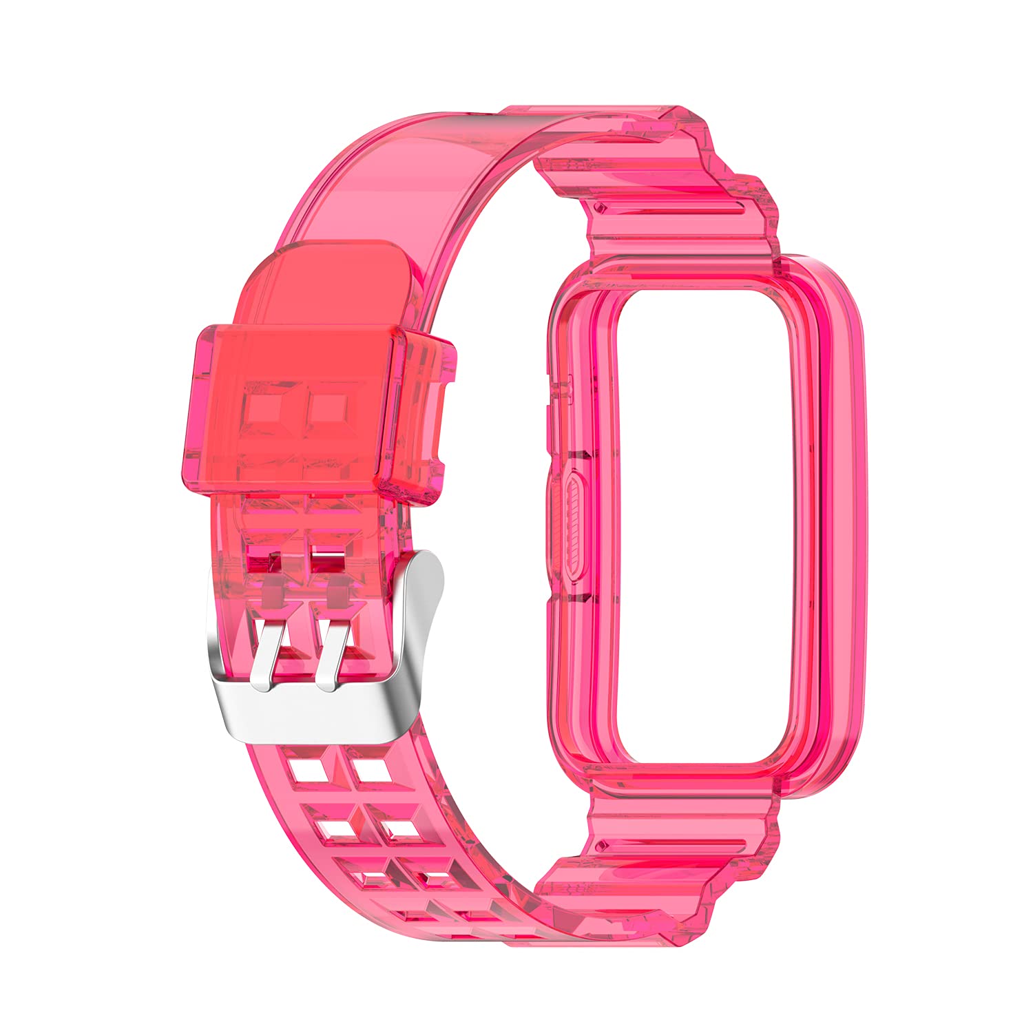 TenCloud 6 Pack Band with Case Compatible with Huawei Watch Fit 2/ Watch Fit/Watch Fit New Smartwatch TPU Cute Jelly Watch Strap Replacement for Huawei Watch Fit 2