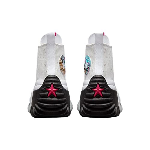 Converse Run Star Unisex Kids Shoes Motion Platform Trainers (White PRIMEPINK Black, Numeric_6_Point_5)