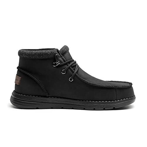 Bruno Marc Men's Casual Slip-on Shoes Warm Loafers for Men Winter Boots, Black, Size 10.5, SBLS2233M