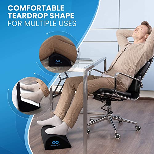 Everlasting Comfort Bundle - Office Chair Seat Cushion, Lumbar Support Pillow and Under Desk Foot Rest Under Desk