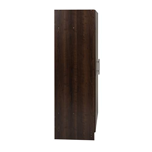 Prepac Elite 2 Door Wardrobe Cabinet, 32" W x 65" H x 20" D, Espresso