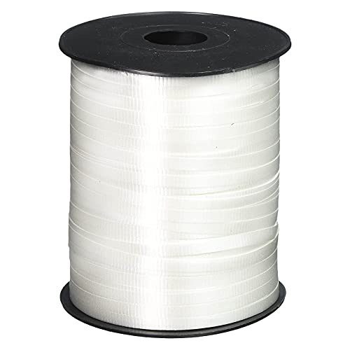500 Yards White Crimped Curling Ribbon Balloon String Roll Balloon Curling Ribbon for Decoration Balloon Accessories