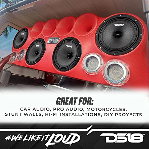 DS18 PRO-B8.4 Loudspeaker 8" Mid-Range Car Audio Speaker with Bullet 4-Ohms 140 Watts - Premium Quality Audio Speakers for Car or Truck Stereo Sound System (1 Speaker)
