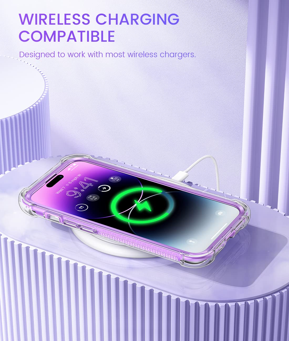 Caka for iPhone 14 Pro Max Case Glitter for Girls Women with Built-in Screen Protector Liquid Quicksand Protective Shockproof Full Body Phone Case for iPhone 14 Pro Max 6.7ββ Blue Purple
