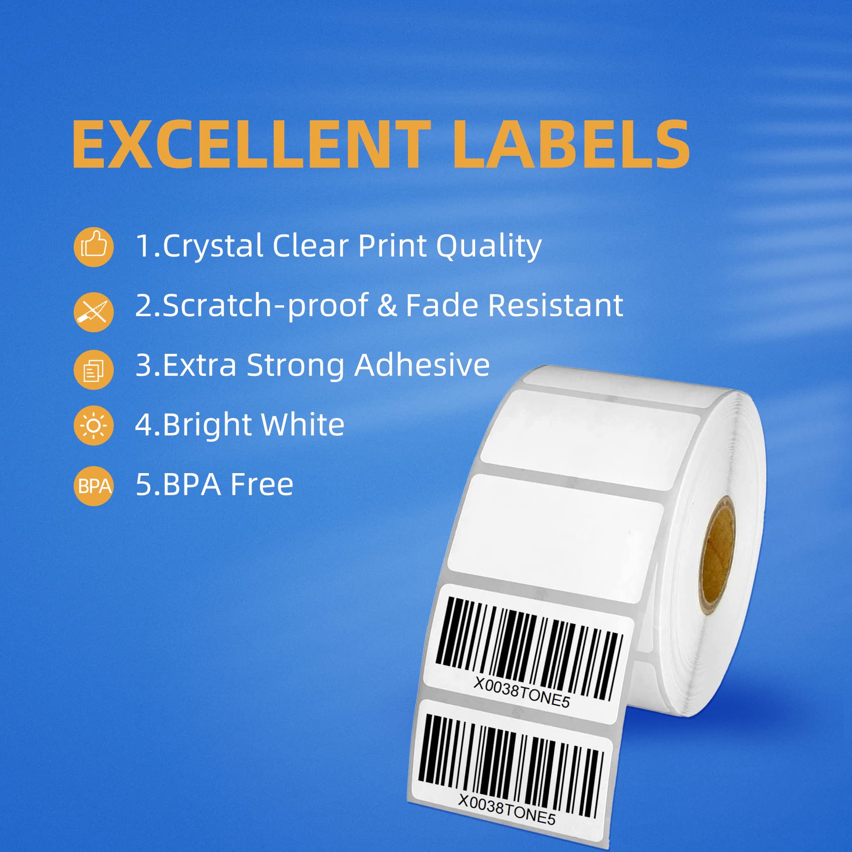 AKOGIRSE 4 Rolls 4x6 Direct Thermal Shipping Labels, 12 Rolls 2.25"x1.25" Multipurpose Barcode/FNSKU/UPC/FBA Direct Thermal Label, Water & Grease Resistant, Ultra Strong Adhesive, Perforated, BPA Free