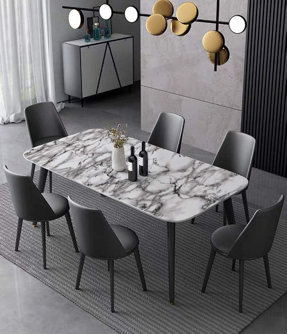 Yancorp 16"x394" White and Black Contact Paper Easily Removable Countertops Black and White Marble Wallpaper Self-Adhesive Peel and Stick Backsplash Vinyl Kitchen(White Black, 11.8"x120")