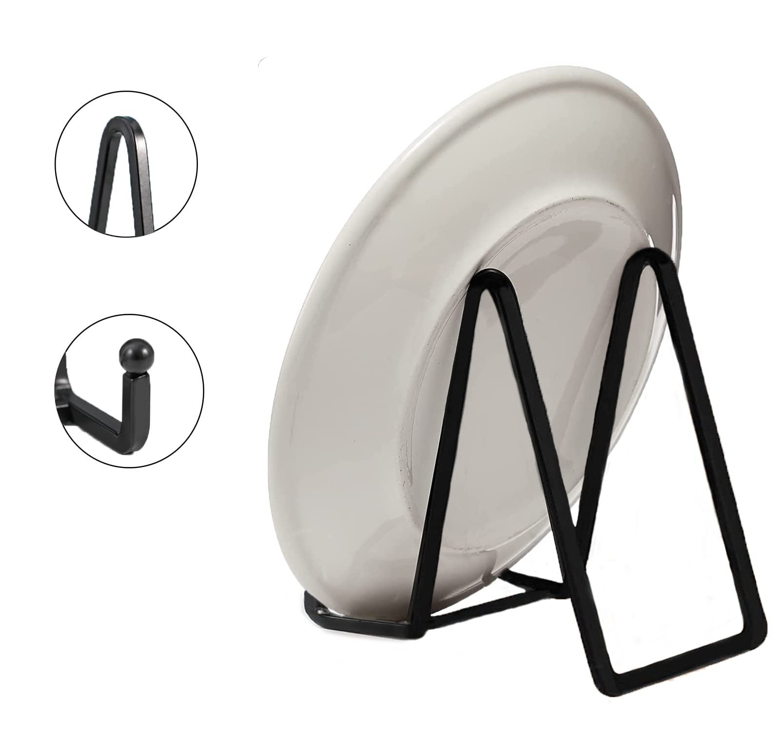 12 Pack 6"Plate Stands for Display,Metal Plate Holders Display Stands Can Be Used for Picture Stands,Book Stands for Display,Plate Display Stands,Easel,Photo Frame Stands,Plaque Stands,Desktop Stand.