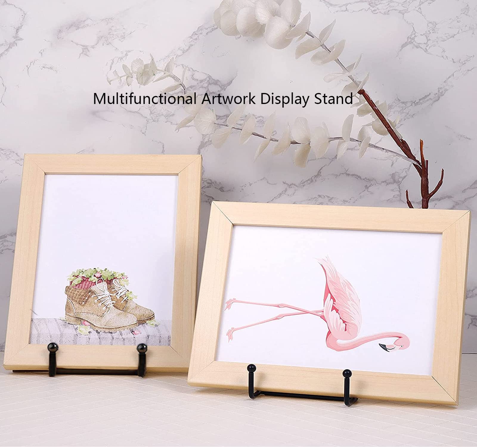 12 Pack 6"Plate Stands for Display,Metal Plate Holders Display Stands Can Be Used for Picture Stands,Book Stands for Display,Plate Display Stands,Easel,Photo Frame Stands,Plaque Stands,Desktop Stand.