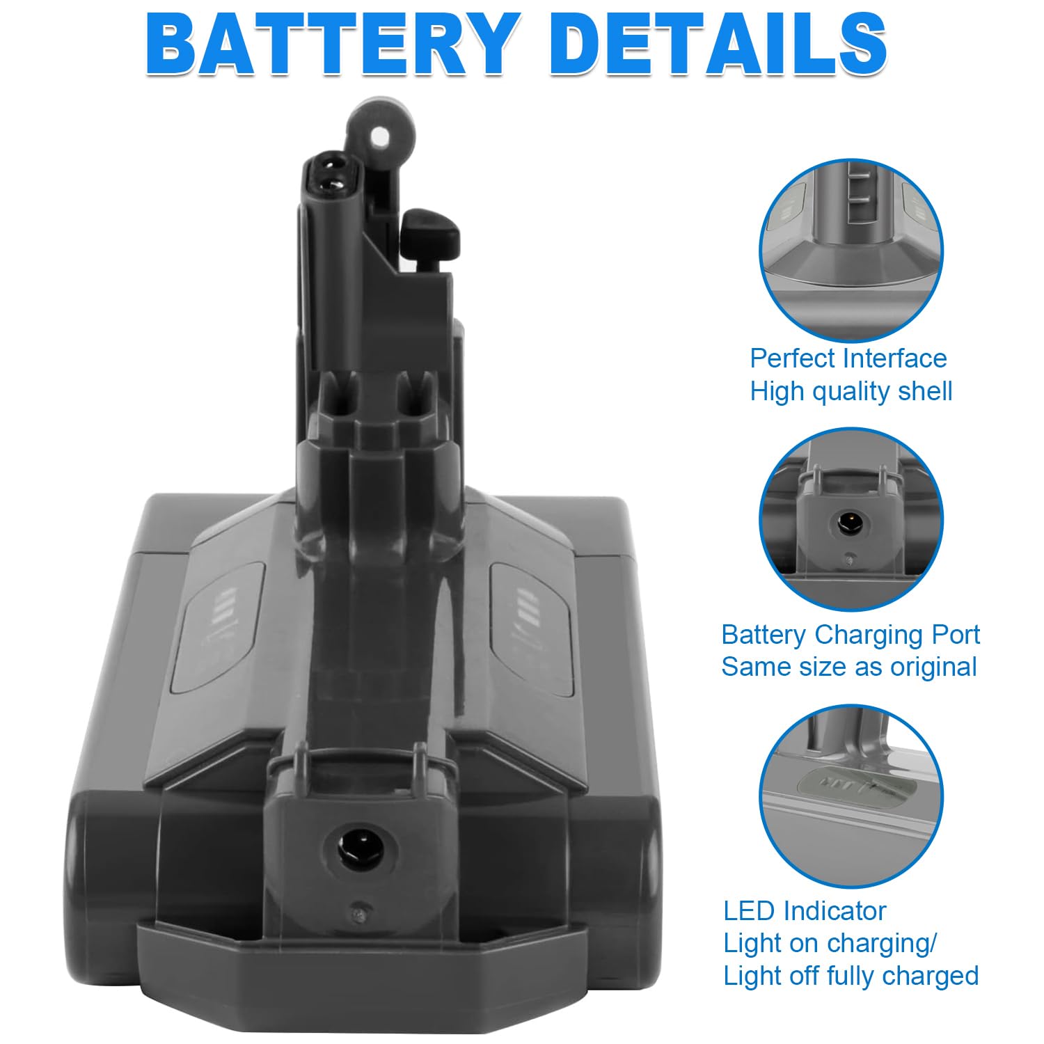 Hanaix 4500mAh 25.2V Replacement for Dyson V10 Battery Compatible with Dyson V10 Animal V10 Absolute V10 Fluffy V10 Motorhead V10 SV12 Cordless Stick Vaccuum Cleaner (Not Fit SV10)