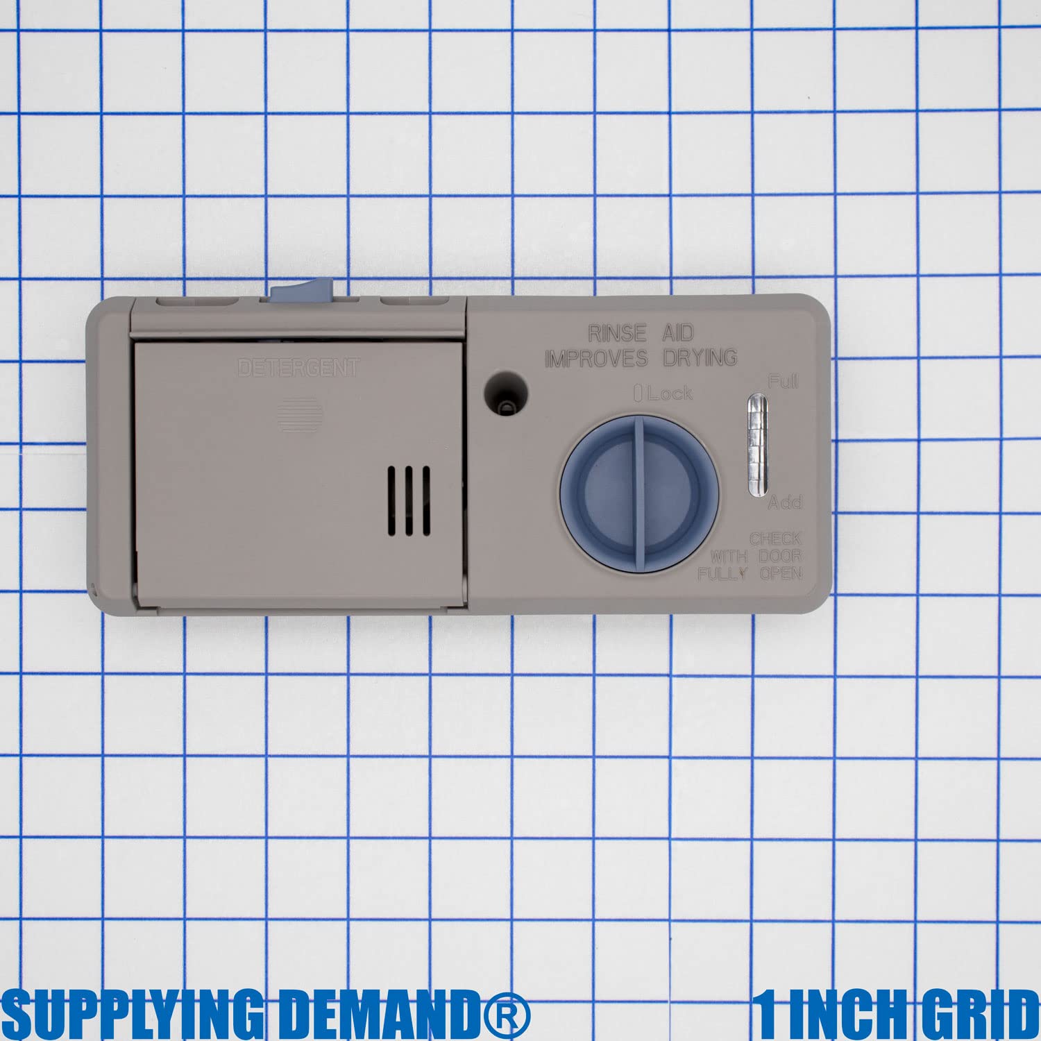 Supplying Demand W10605015 W10304416 Dishwasher Detergent Dispenser Assembly Replacement Model Specific Not Universal Grey