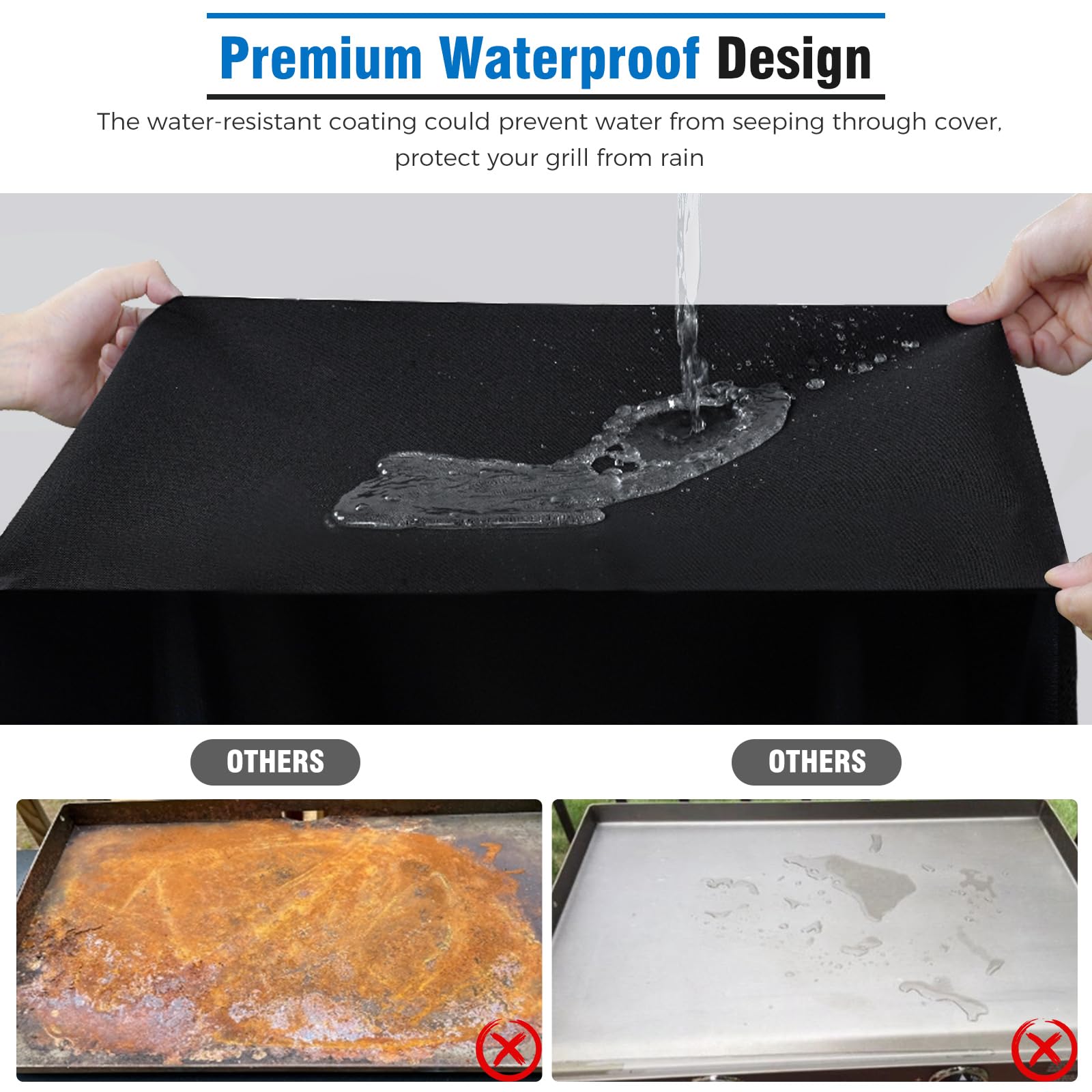 Griddle Cover For Blackstone 28"Griddle With Single Shelf,Rip-Proof Upgraded Material Flat Top Grill Cover,Waterproof UV & Fade Resistant Grill Cover For Blackstone Tailgater And More 2-Burner Griddle