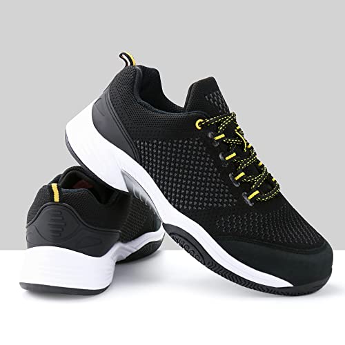 Ortho+rest Men's Orthopedic Shoes Arch Support Sneakers Plantar Fasciitis Walking Shoes (10.5,Black)