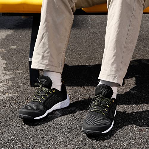 Ortho+rest Men's Orthopedic Shoes Arch Support Sneakers Plantar Fasciitis Walking Shoes (10.5,Black)