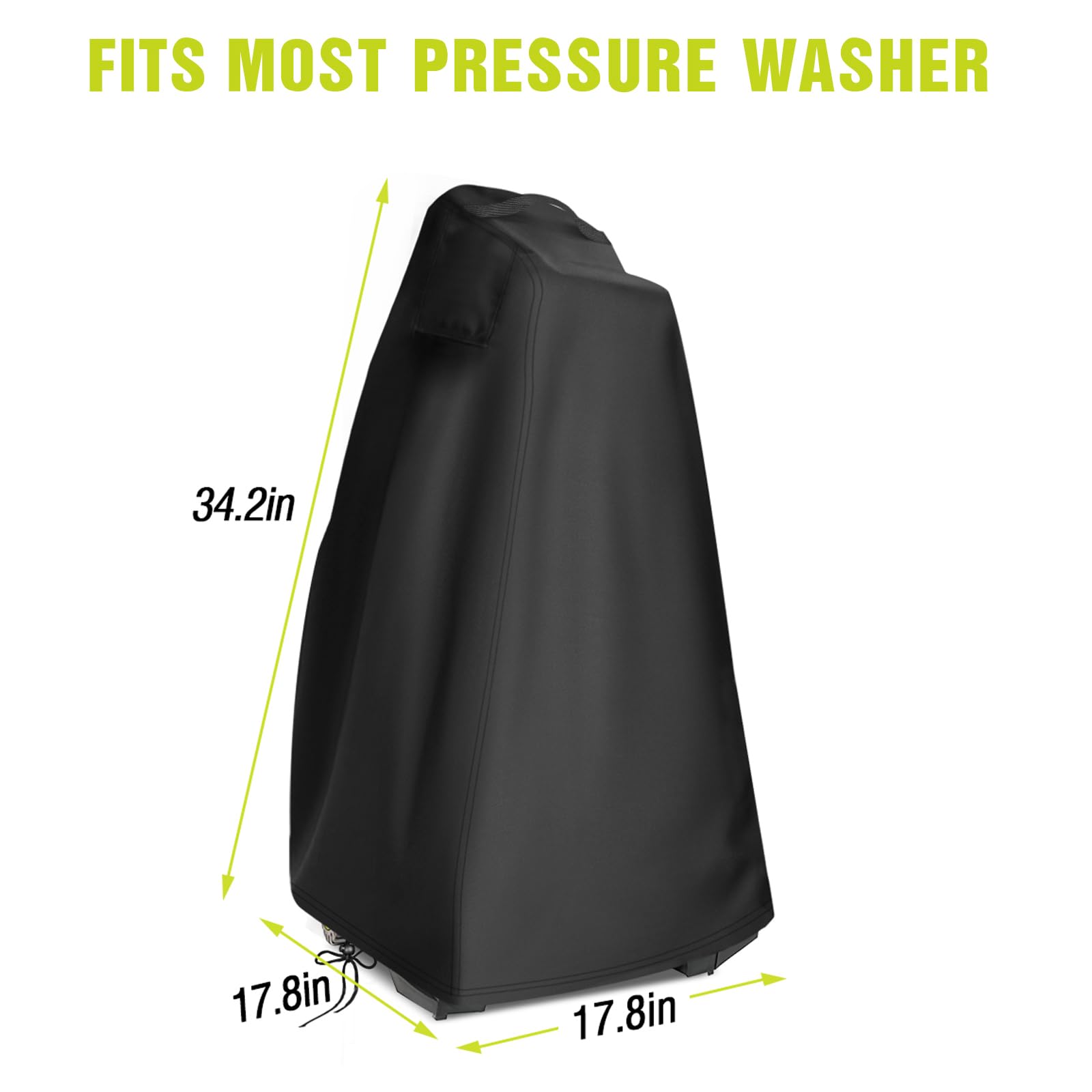 Guisong Pressure Washer Cover, Waterproof& Dustproof Covers for Power Washer, Protective Outdoor Cover for Electric High Pressure Cleaner 17.8" x 17.8" x 34.2"