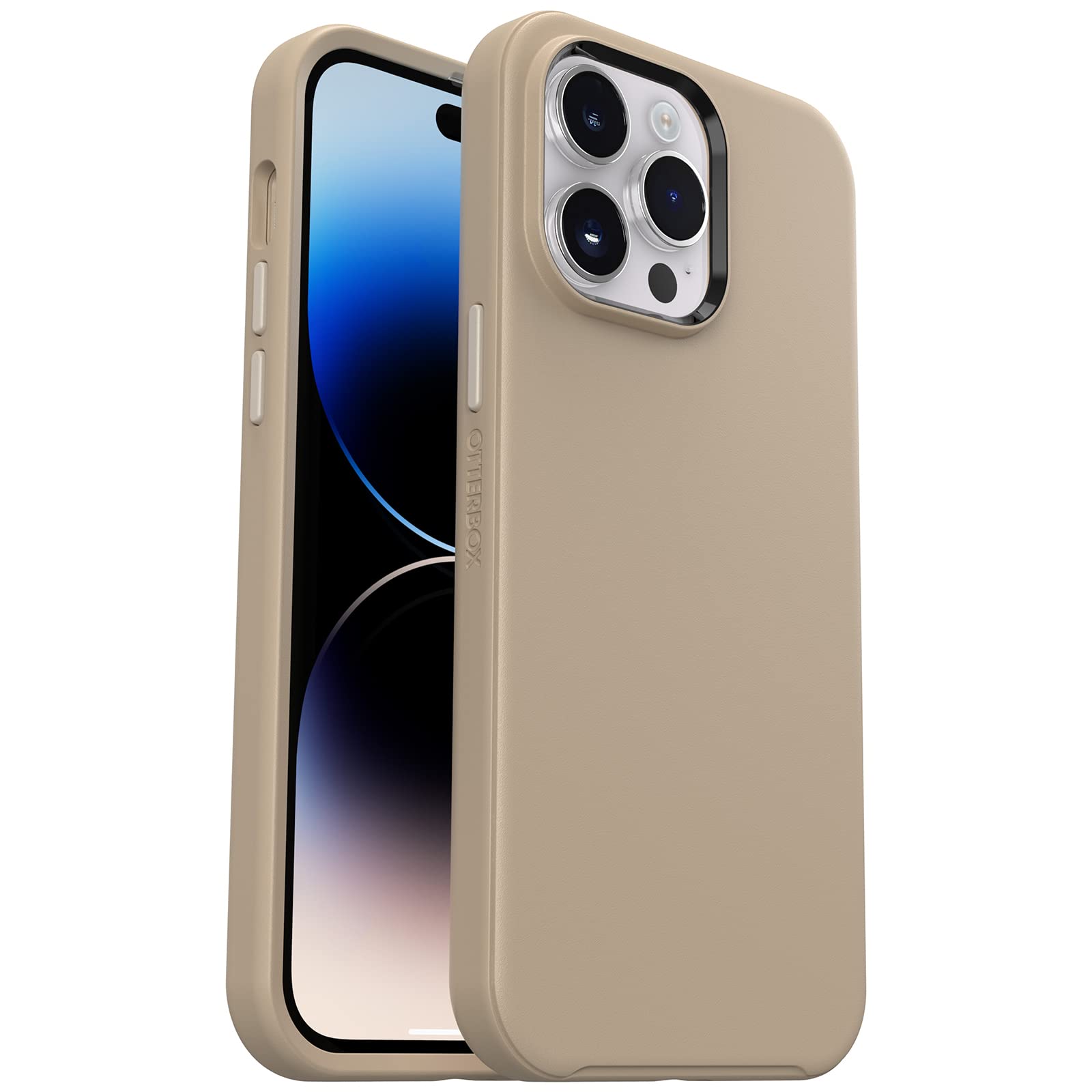 OtterBox iPhone 14 Pro Max (ONLY) Symmetry Series Case - Dont Even CHAI (Brown), Ultra-Sleek, Wireless Charging Compatible, Raised Edges Protect Camera & Screen