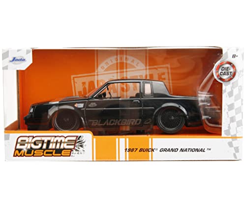 1987 Grand National Black Metallic Blackbird Bigtime Muscle Series 1/24 Diecast Model Car by Jada 34199