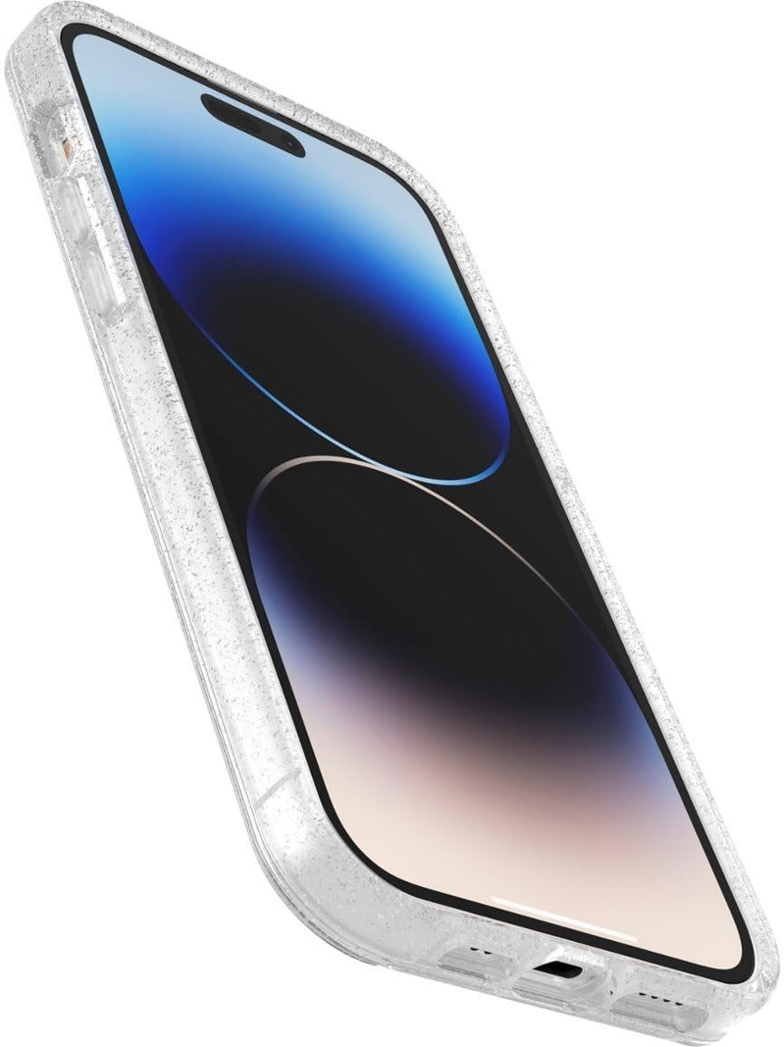 OtterBox iPhone 14 Pro Max (ONLY) Symmetry Series+ Case - Stardust (Clear/Glitter), Ultra-Sleek, Snaps to MagSafe, Raised Edges Protect Camera & Screen
