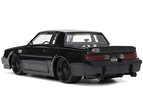 1987 Grand National Black Metallic Blackbird Bigtime Muscle Series 1/24 Diecast Model Car by Jada 34199