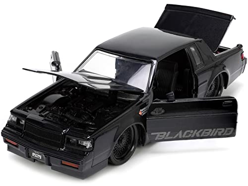 1987 Grand National Black Metallic Blackbird Bigtime Muscle Series 1/24 Diecast Model Car by Jada 34199