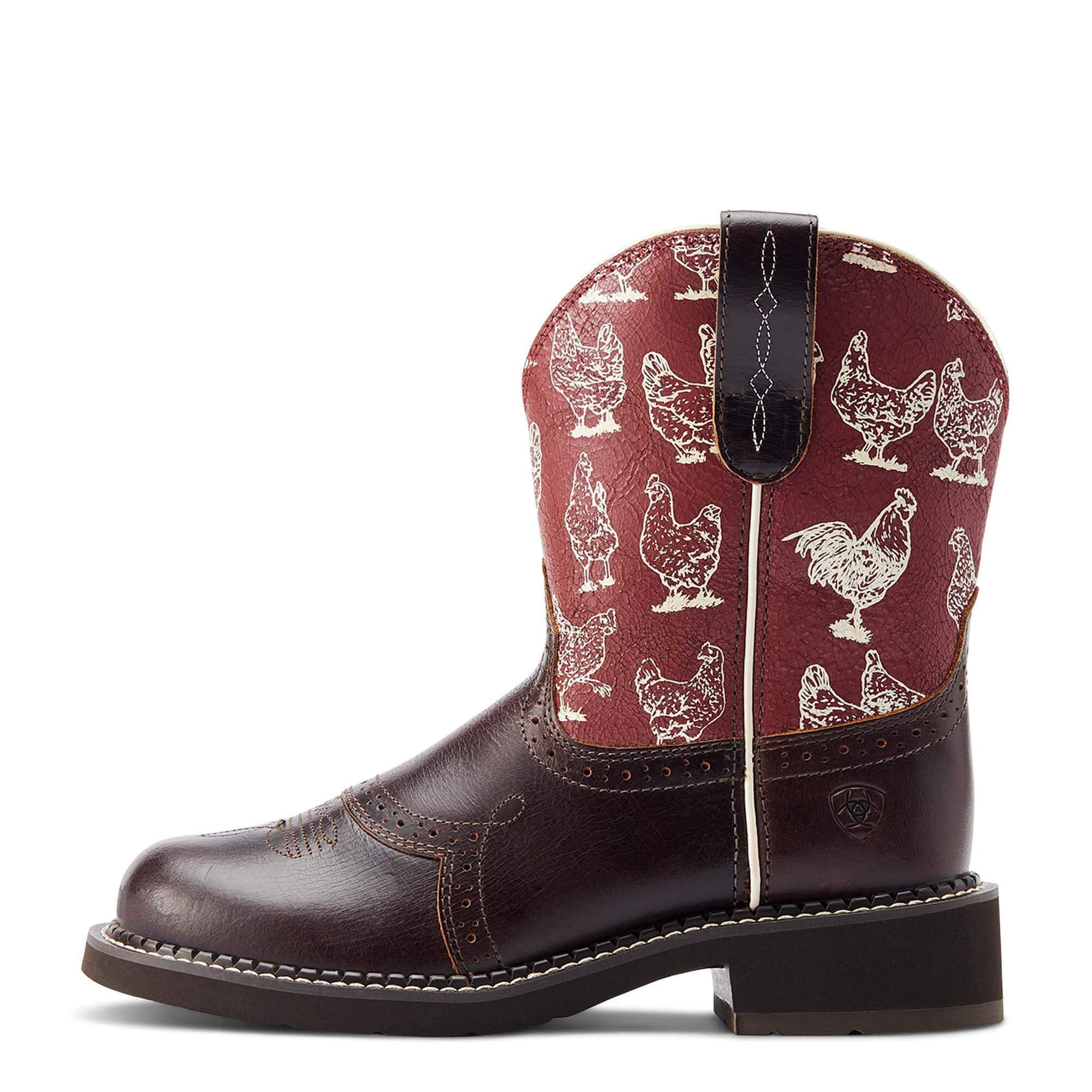 ARIAT BMVY9 Womens Fatbaby Heritage Farrah Western Boot Chocolate Chip/Henhouse 8