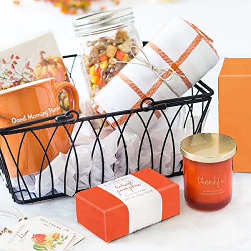120 Sheet Assorted Orange Thanksgiving Tissue Paper Bulk, 15 x 20 Inch Fall Paper Gift Wrap Tissue Paper Autumn Art Paper Crafts for Harvest Fall Thanksgiving DIY Craft Gift Bags Decorations