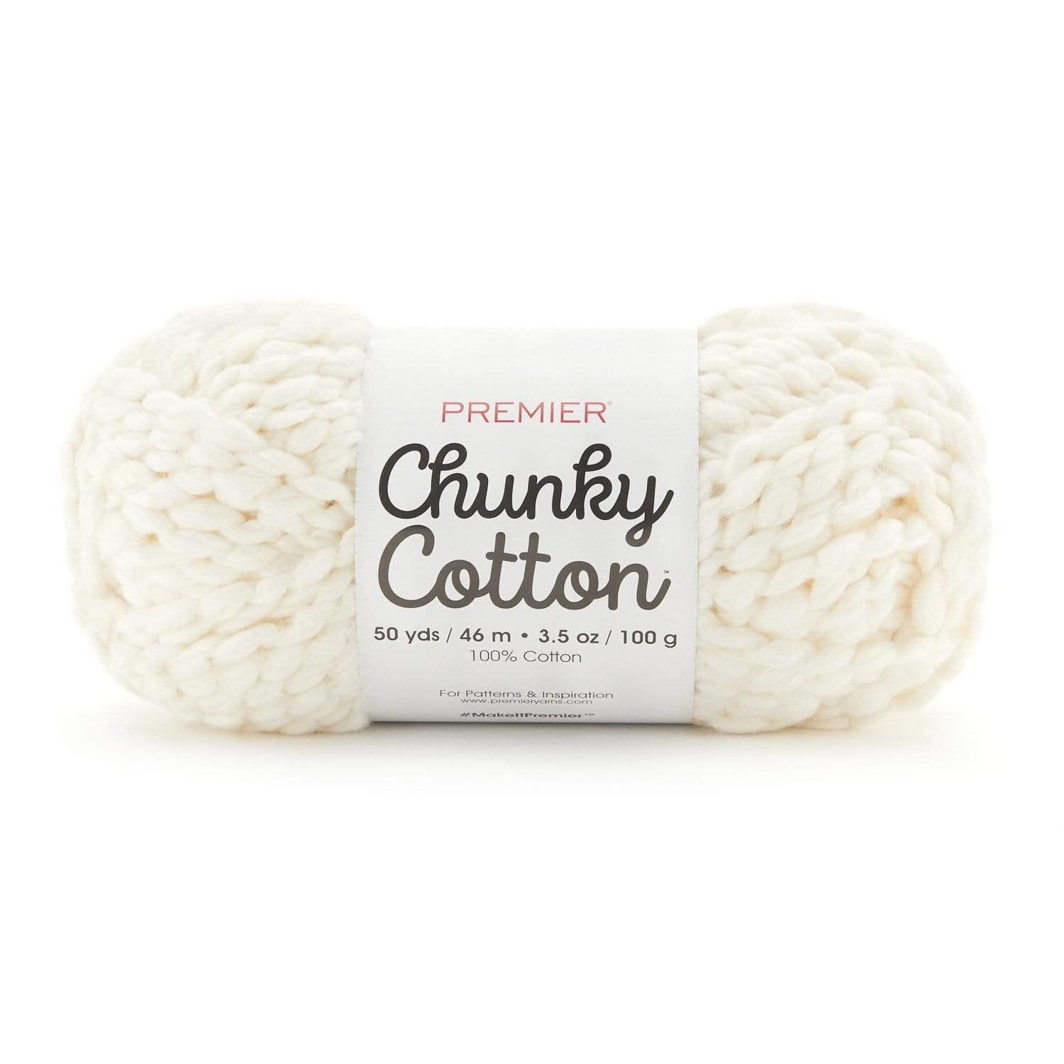 Premier Yarns Chunky Cotton Yarn, Ideal Yarn for Crocheting and Knitting, Super Bulky Yarn, Machine-Washable, Mustard, 3.5 oz, 50 Yards