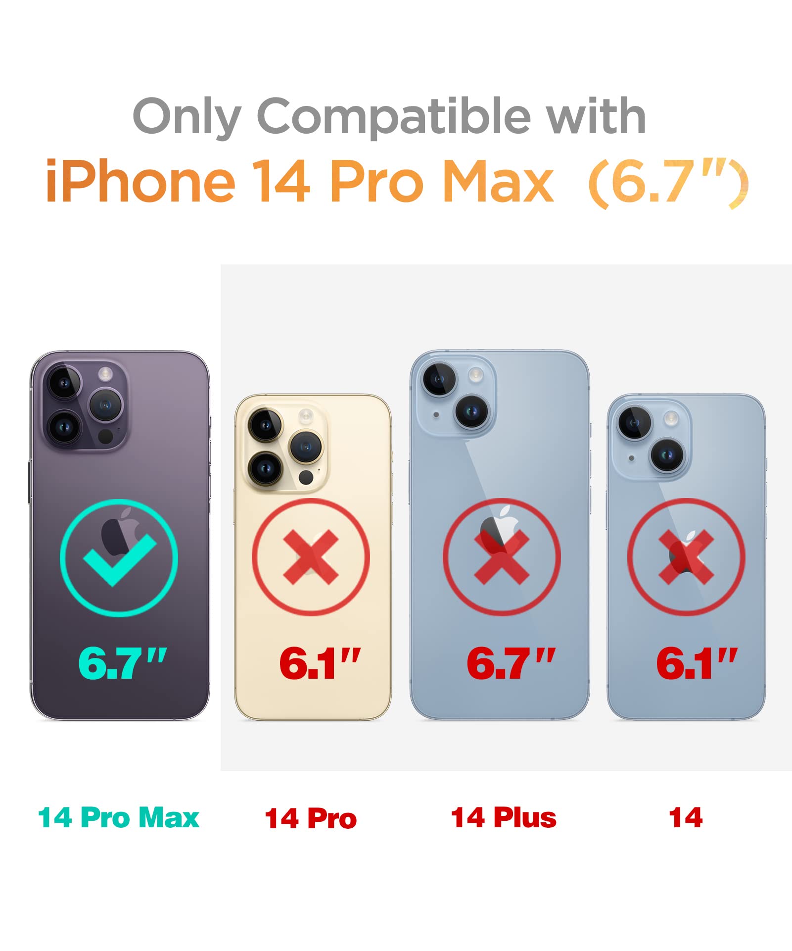 GVIEWIN Designed for iPhone 14 Pro Max Case, Screen Protector + Camera Lens Protector Flower Shockproof Clear Floral Design Protective Women Phone Cover for iPhone 14 ProMax (Hibiscus)