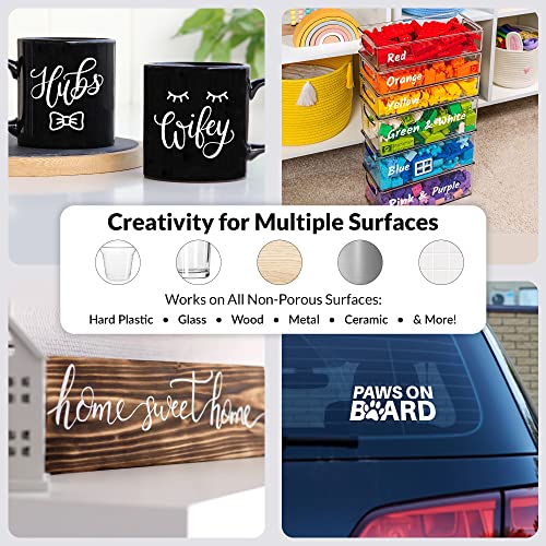 Reli. White Permanent Vinyl | 12" x 65 FT Roll (Glossy) | Scraper Tool Included | Adhesive Vinyl Compatible w/Cricut & Silhouette Cutting Machines | Vinyl Roll for Signs, Tumblers, Mugs, Cars & More