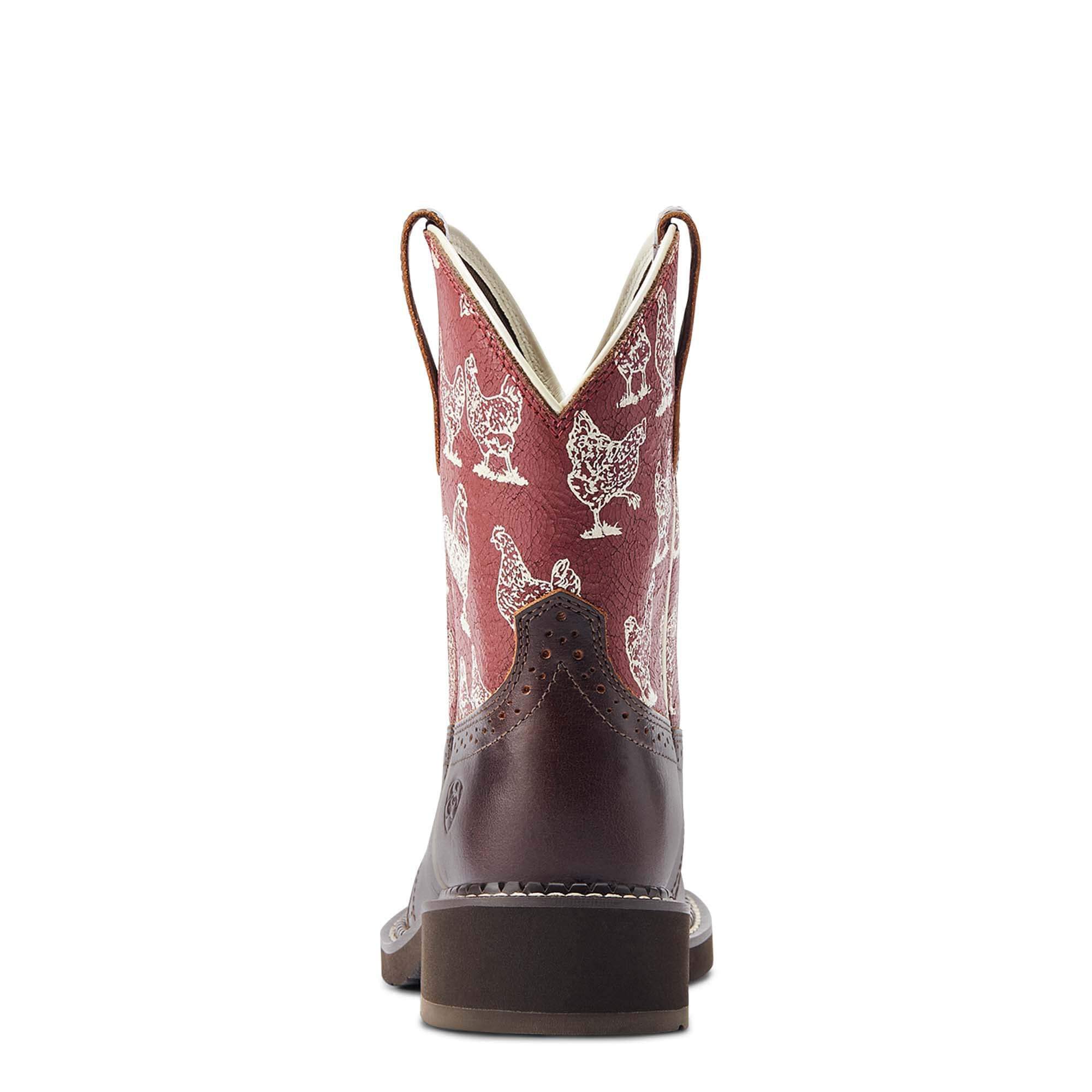 ARIAT BMVY9 Womens Fatbaby Heritage Farrah Western Boot Chocolate Chip/Henhouse 8