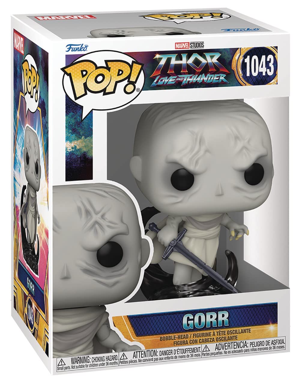POP Thor: Love and Thunder - Gorr Funko Vinyl Figure (Bundled with Compatible Box Protector Case), Multicolor, 3.75 inches