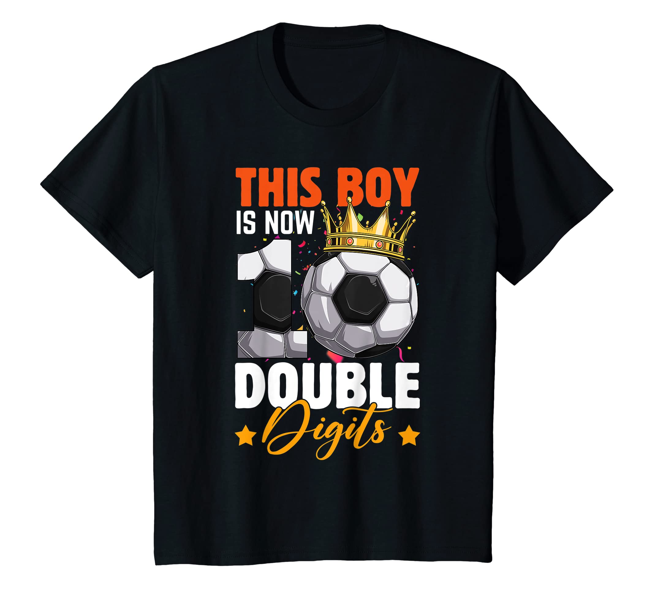 Kids This Boy Now 10 Double Digits Soccer 10 Years Old Birthday T-Shirt