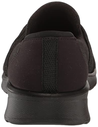BZees Women's Glimmer Slip-Ons Loafer, Black Shimmer, 7.5 Wide