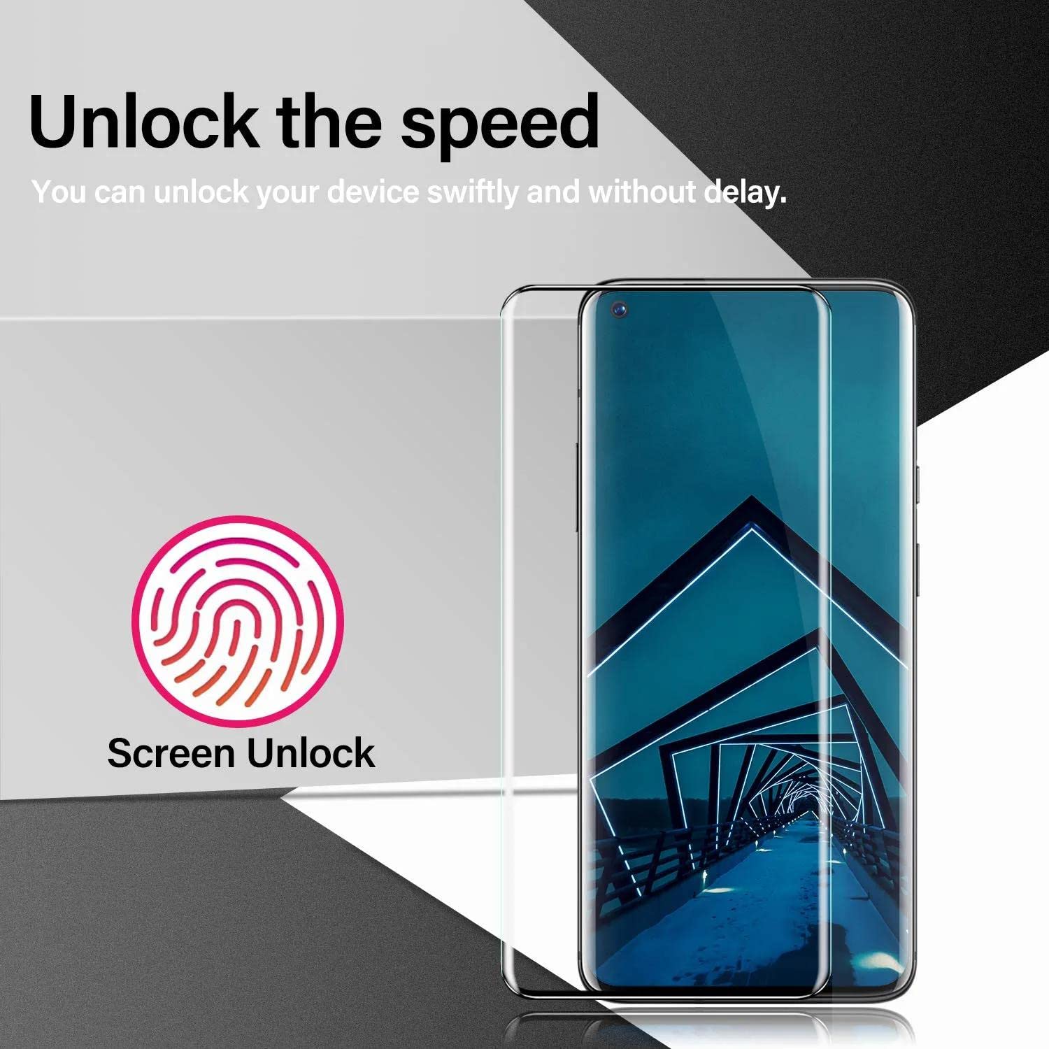 KZLVN [2+2 Pack] Oneplus 10 Pro Screen Protector Tempered Glass,Camera Lens Protector [Touch Sensitive][Fingerprint Support][9H Hardenss][No Bubbles] for Oneplus 10 Pro