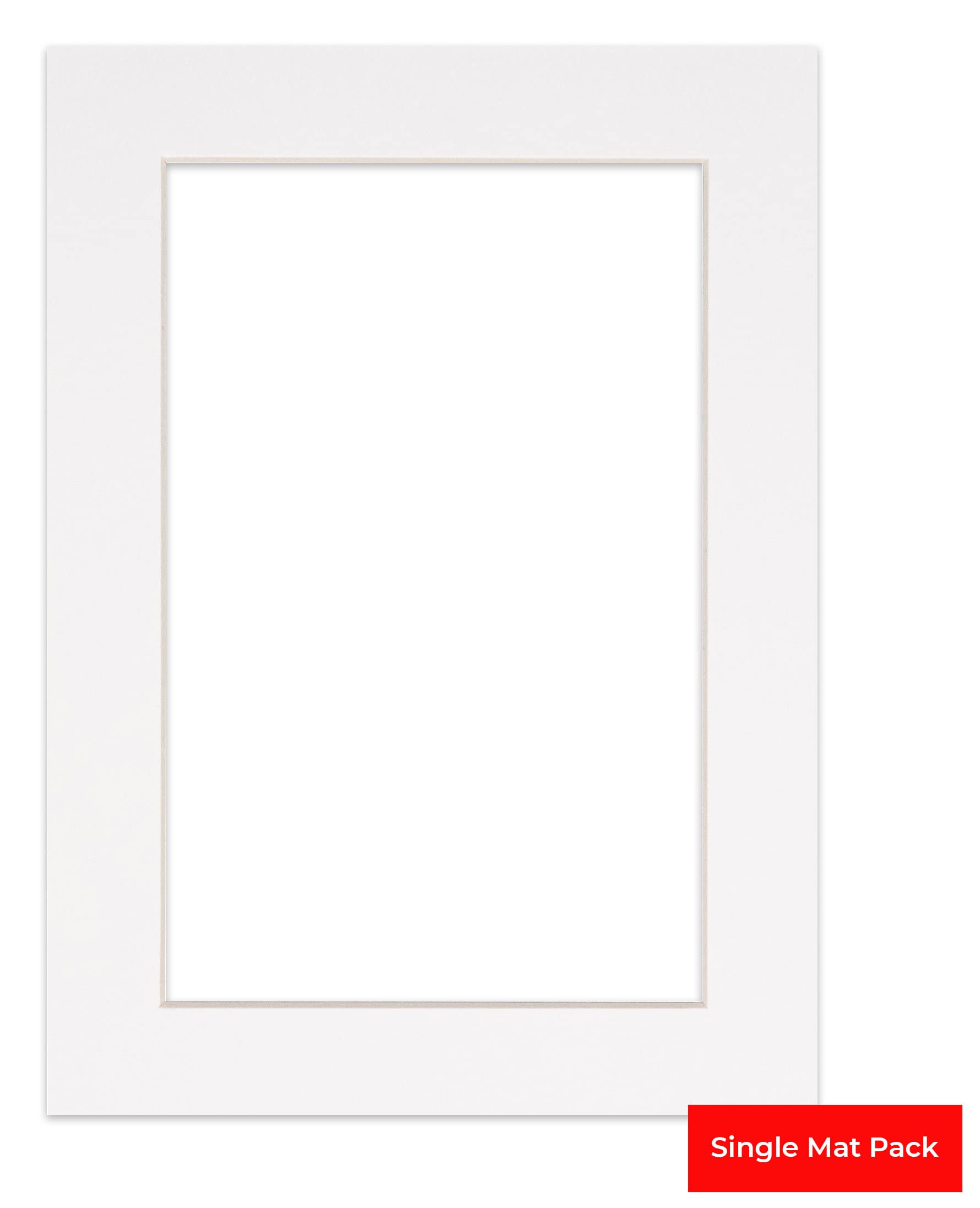 11x14 Mat Bevel Cut for 9x11 Photos - Acid Free White Precut Matboard - For Pictures, Photos, Framing - 4-ply Thickness