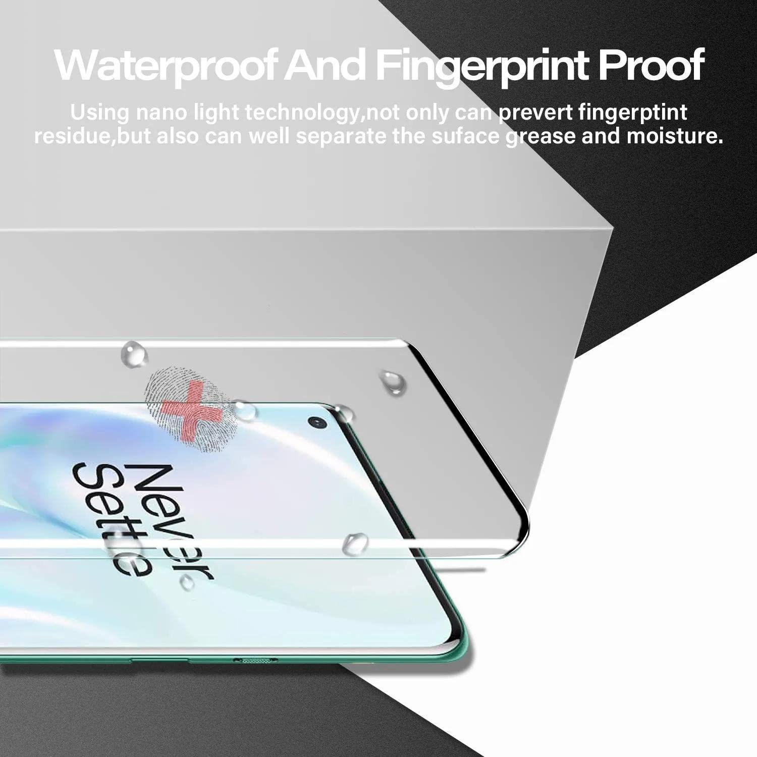 KZLVN [2+2 Pack] Oneplus 10 Pro Screen Protector Tempered Glass,Camera Lens Protector [Touch Sensitive][Fingerprint Support][9H Hardenss][No Bubbles] for Oneplus 10 Pro