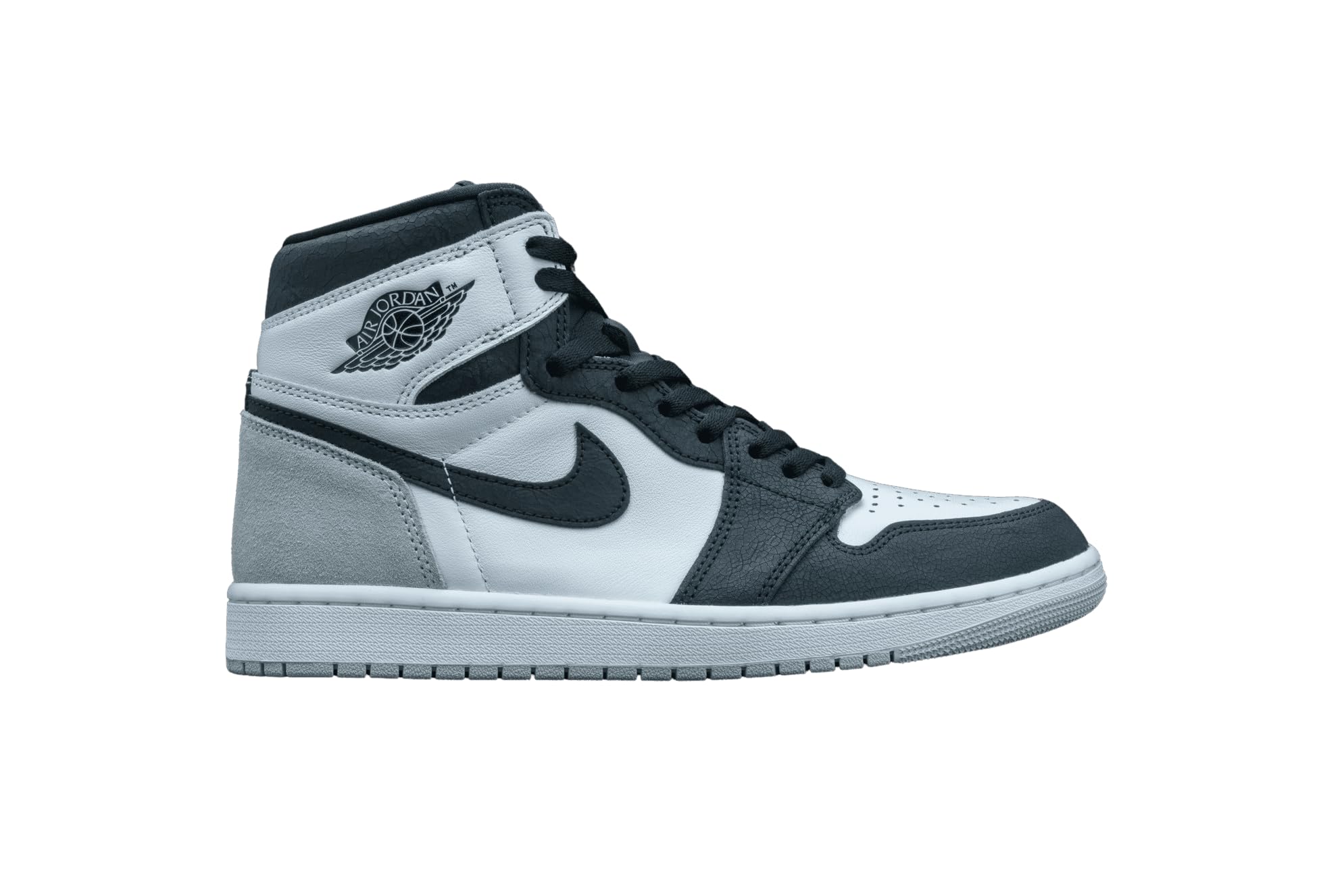 Nike Men's Air Jordan 1 Retro High OG Shoes, White/Black-grey Fog-bleached, 9
