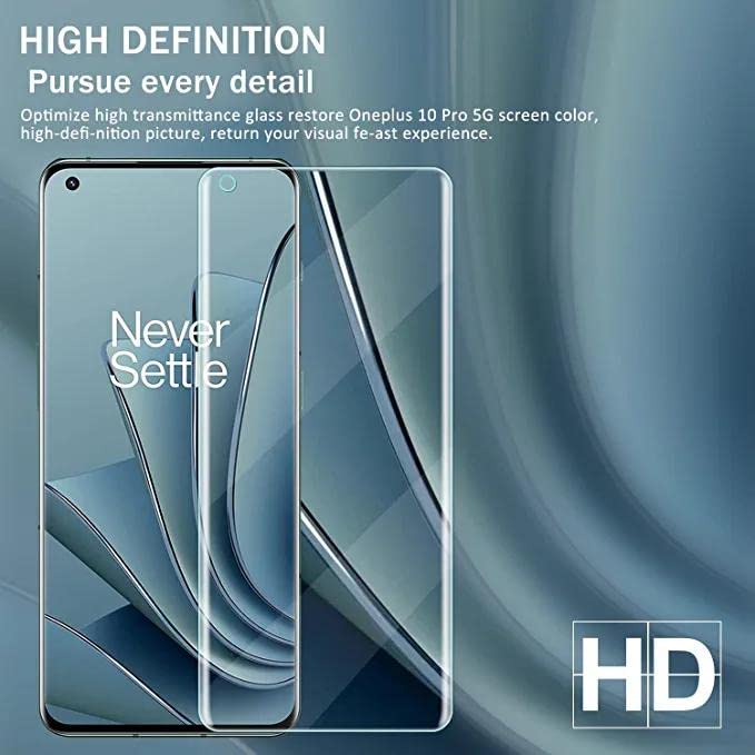 KZLVN [2+2 Pack] Oneplus 10 Pro Screen Protector Tempered Glass,Camera Lens Protector [Touch Sensitive][Fingerprint Support][9H Hardenss][No Bubbles] for Oneplus 10 Pro